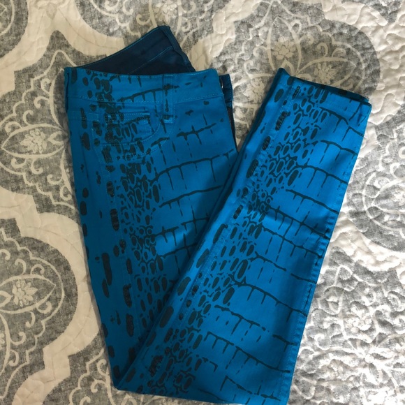 bleulab | Jeans | Worn Once Bleu Lab Reversible Jean Blue Croc Print ...